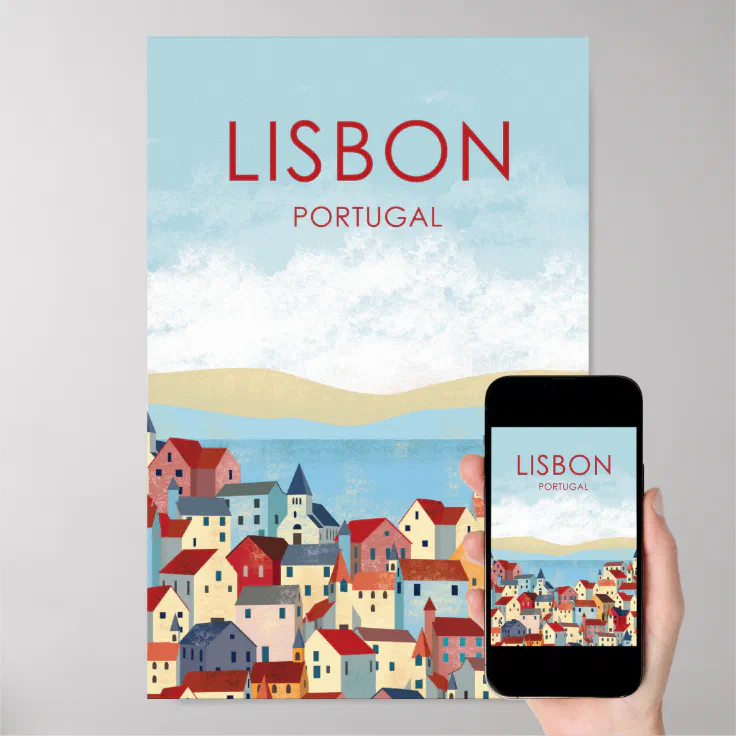 Lisbon Portugal travel poster | Zazzle