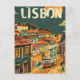Lisbon Vintage Travel Ad Art Postcard | Zazzle