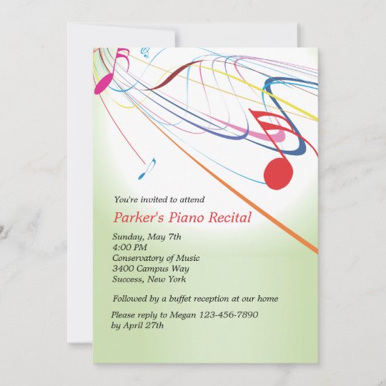 Listen to the Music Recital Invitation | Zazzle.com