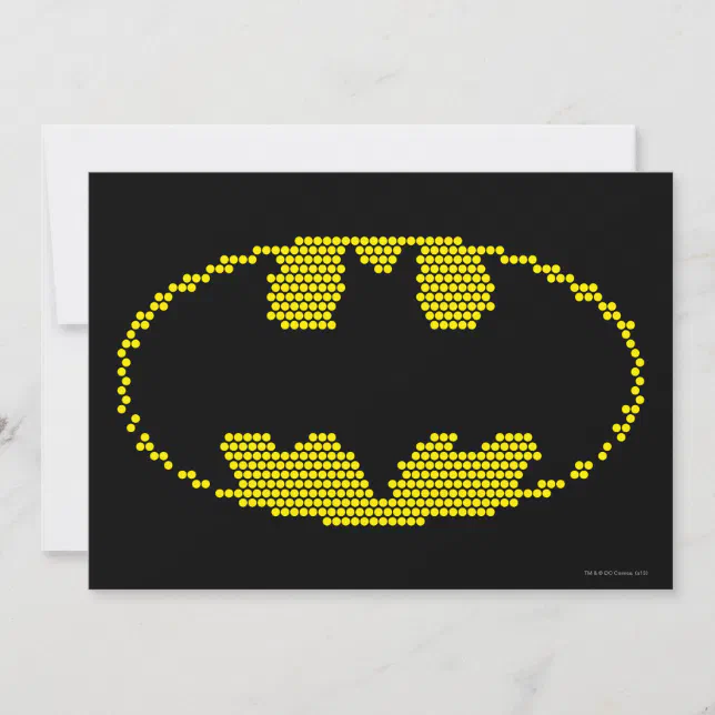 Lite-Brite Bat Emblem Invitation | Zazzle