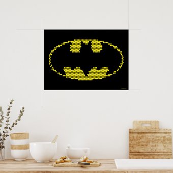 Lite-Brite Bat Emblem Poster | Zazzle
