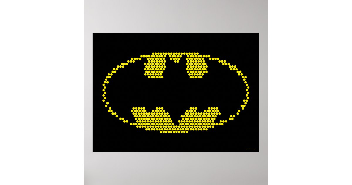 Lite-Brite Bat Emblem Poster | Zazzle