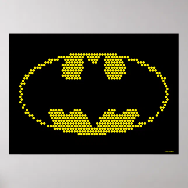 Lite-Brite Bat Emblem Poster | Zazzle