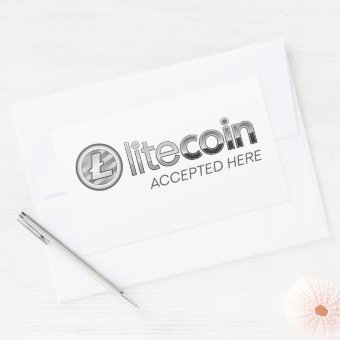 Litecoin Accepted Here Rectangle Stickers | Zazzle