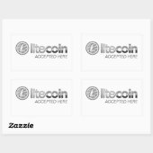 Litecoin Accepted Here Rectangle Stickers | Zazzle