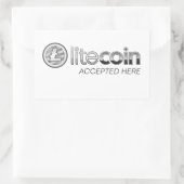 Litecoin Accepted Here Rectangle Stickers | Zazzle