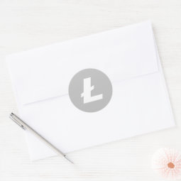 Litecoin Logo Round Sticker | Zazzle