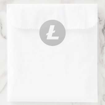 Litecoin Logo Round Sticker | Zazzle