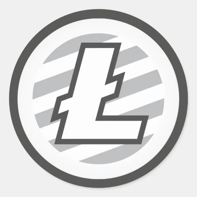 Litecoin Logo Round Sticker | Zazzle