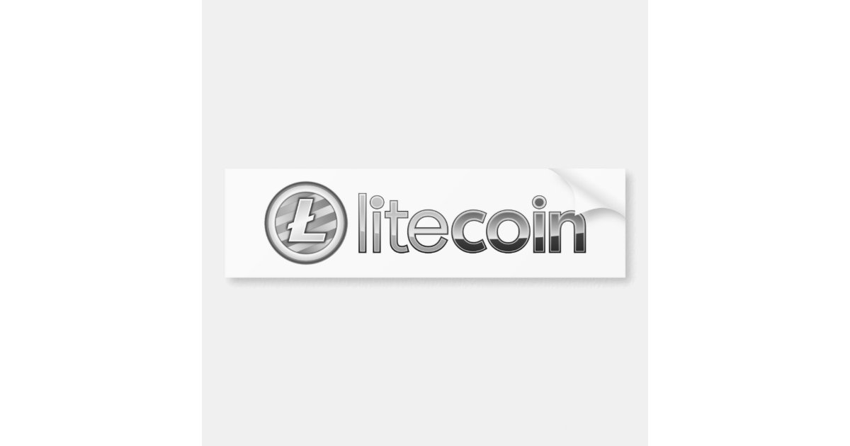 Litecoin Logo Symbol Cryptocurrency Bumper Sticker | Zazzle