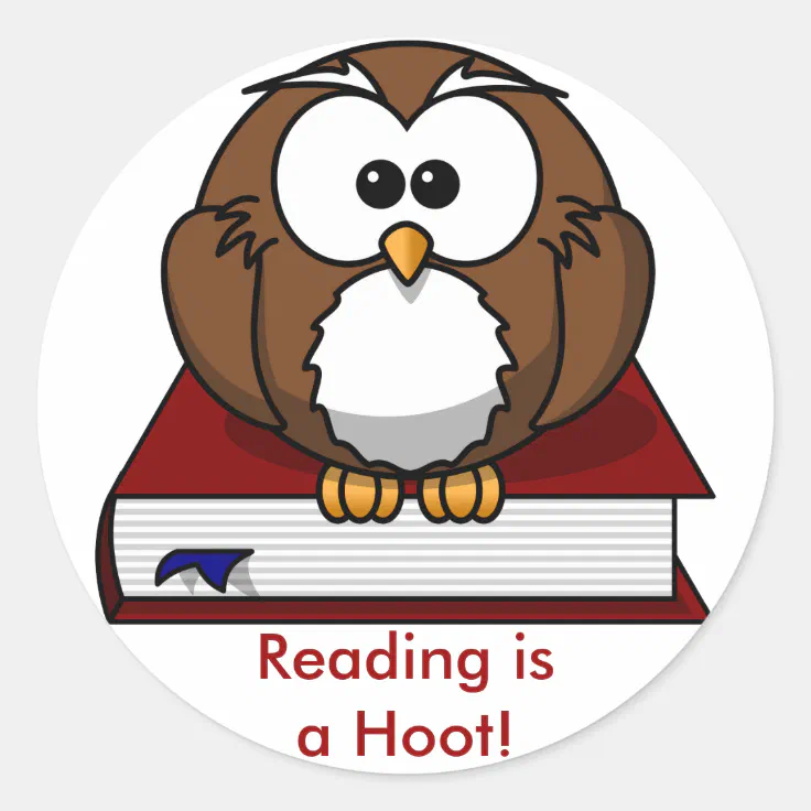 Literacy Awareness: Reading is a Hoot Classic Round Sticker | Zazzle