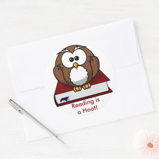 Literacy Awareness: Reading is a Hoot Classic Round Sticker | Zazzle
