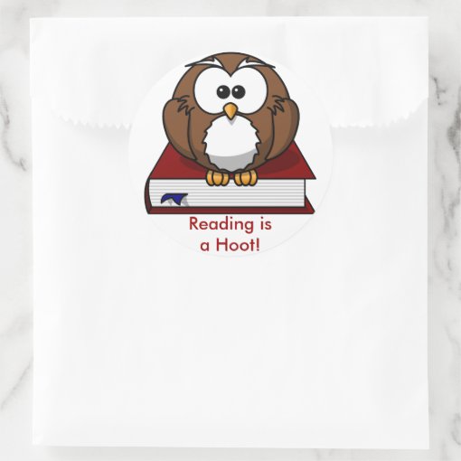 Literacy Awareness: Reading is a Hoot Classic Round Sticker | Zazzle