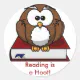 Literacy Awareness: Reading is a Hoot Classic Round Sticker | Zazzle