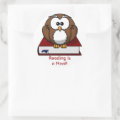 Literacy Awareness: Reading is a Hoot Classic Round Sticker | Zazzle
