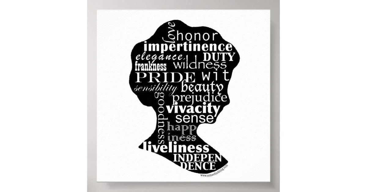 Literary Austen Cameo Poster | Zazzle