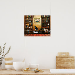 Literary cats poster | Zazzle