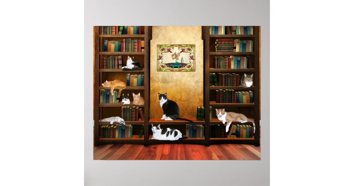 Literary cats poster | Zazzle