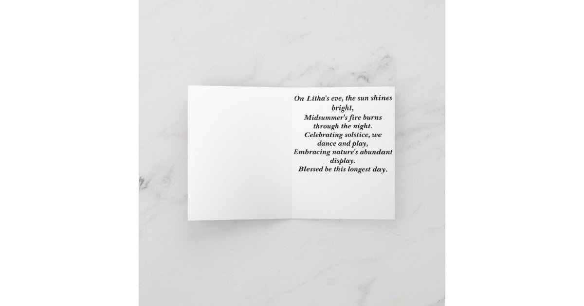 Litha Greeting Card | Zazzle