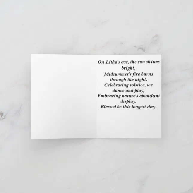 Litha Greeting Card | Zazzle