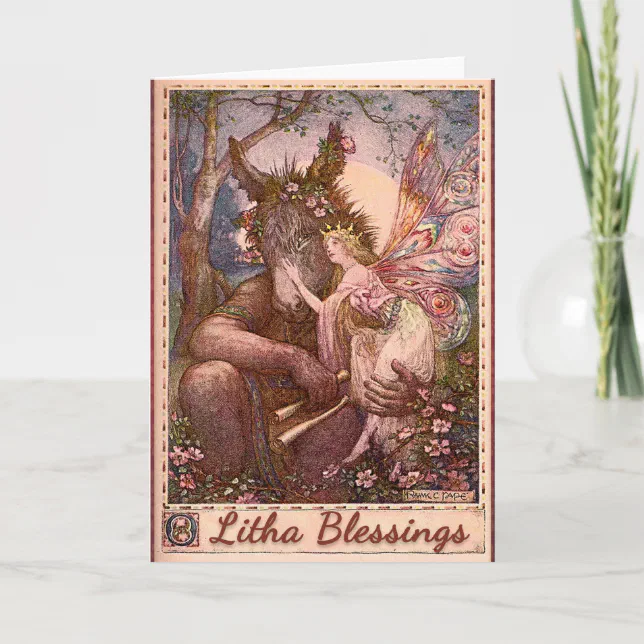 Litha Summer Solstice BlessingsPagan Greeting Card | Zazzle