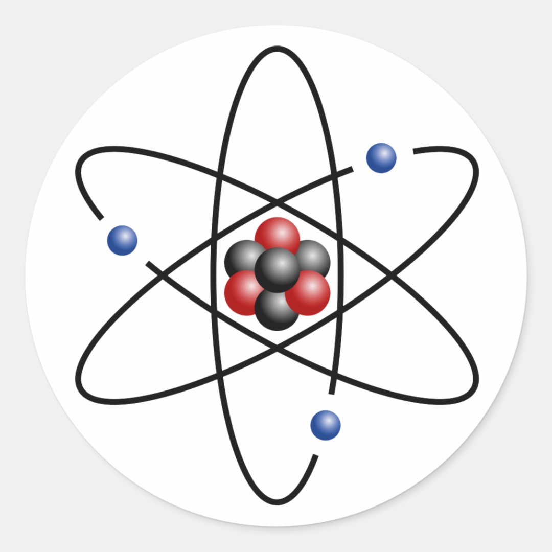 Lithium Atom Chemical Element Li Atomic Number 3 Classic Round Sticker ...