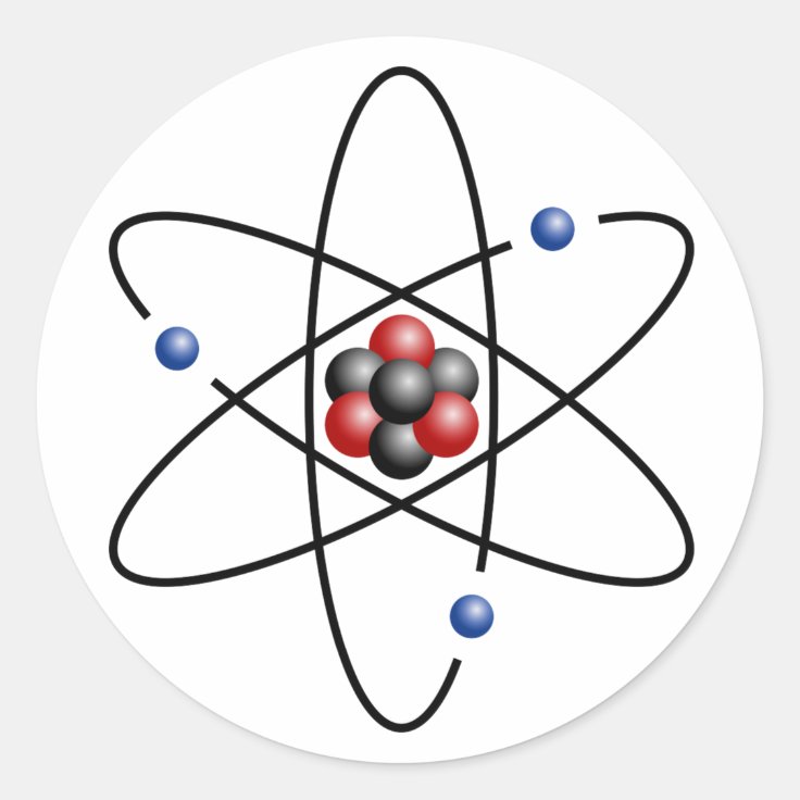 Lithium Atom Chemical Element Li Atomic Number 3 Classic Round Sticker ...