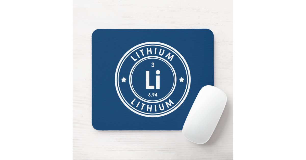 Lithium Element Blue Mouse Pad | Zazzle
