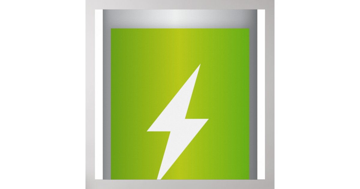 lithium-ion battery Icon Poster | Zazzle