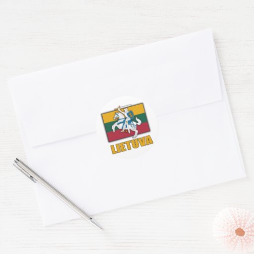 Lithuania Coat of Arms Classic Round Sticker | Zazzle