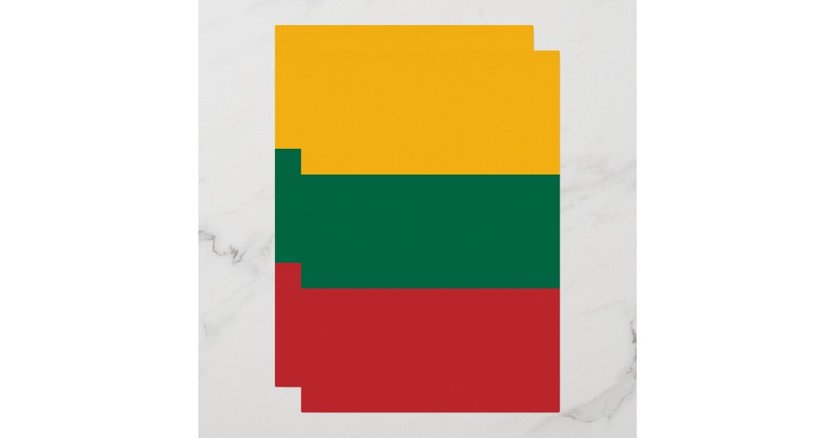 Lithuania flag foil invitation | Zazzle