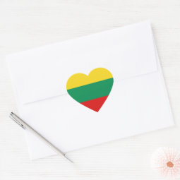 Lithuania Flag Heart Sticker | Zazzle