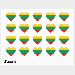 Lithuania Flag Heart Sticker | Zazzle
