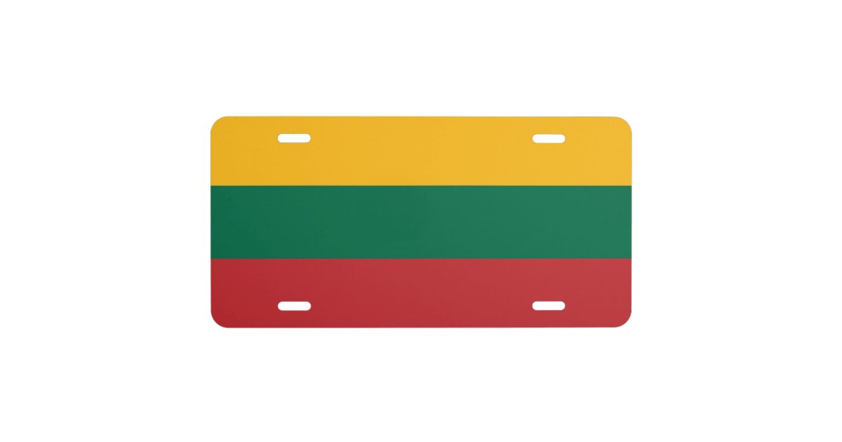 Lithuania Flag | License Plate | Zazzle