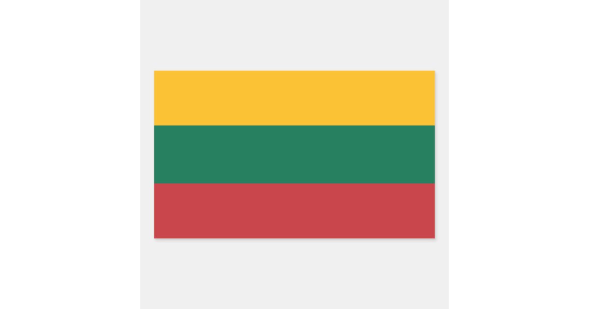 Lithuania Flag Rectangular Sticker | Zazzle
