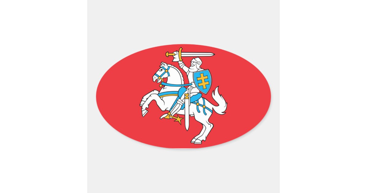 Lithuania/Lithuanian Flag Oval Sticker | Zazzle