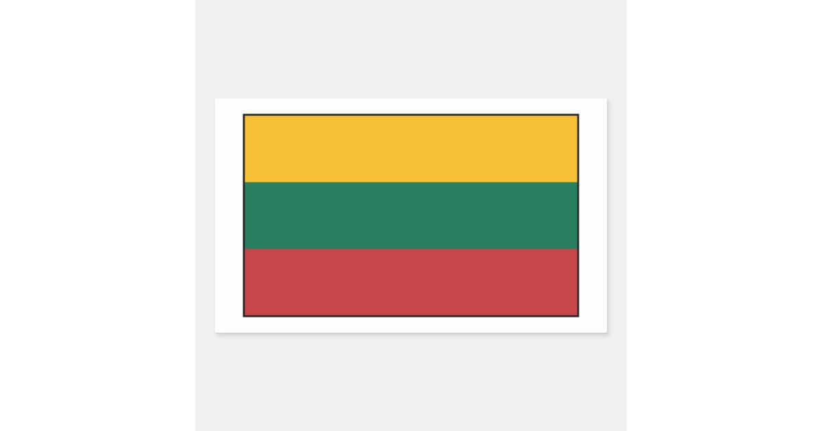 Lithuania - Lithuanian Flag Rectangular Sticker | Zazzle