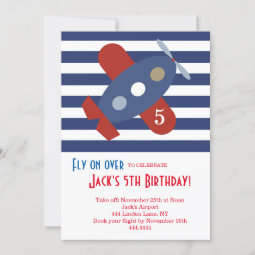 Little Airplane Birthday Party Invitation | Zazzle
