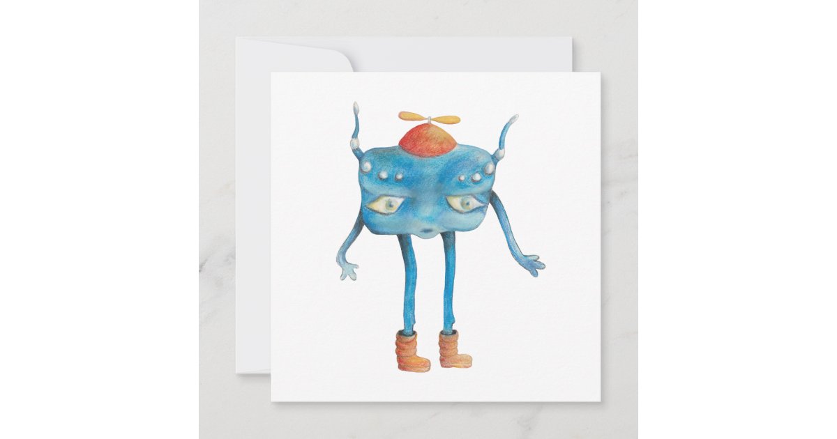 Little Alien Pi Thank You Card | Zazzle