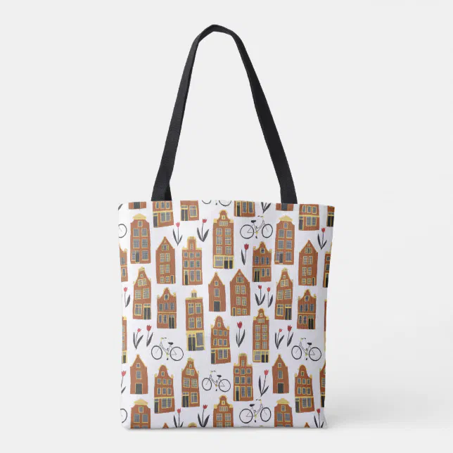 Little Amsterdam Houses Dutch Canal House Tote Bag | Zazzle