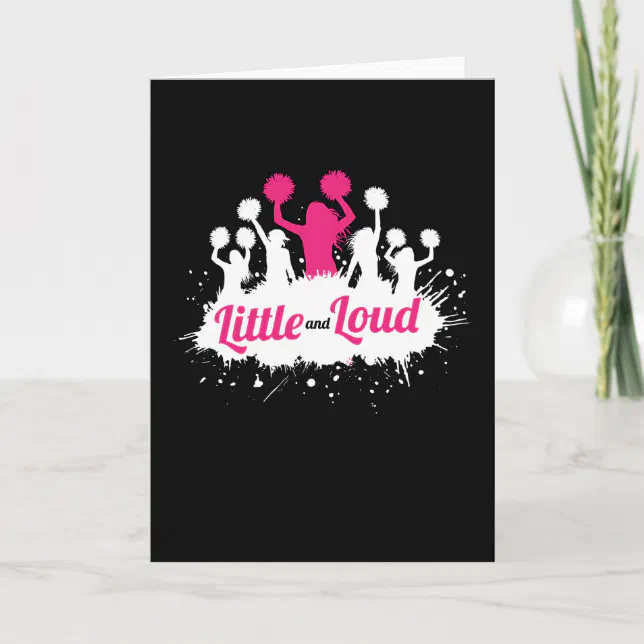 Little And Loud Cheerleading Cheerleader Card | Zazzle