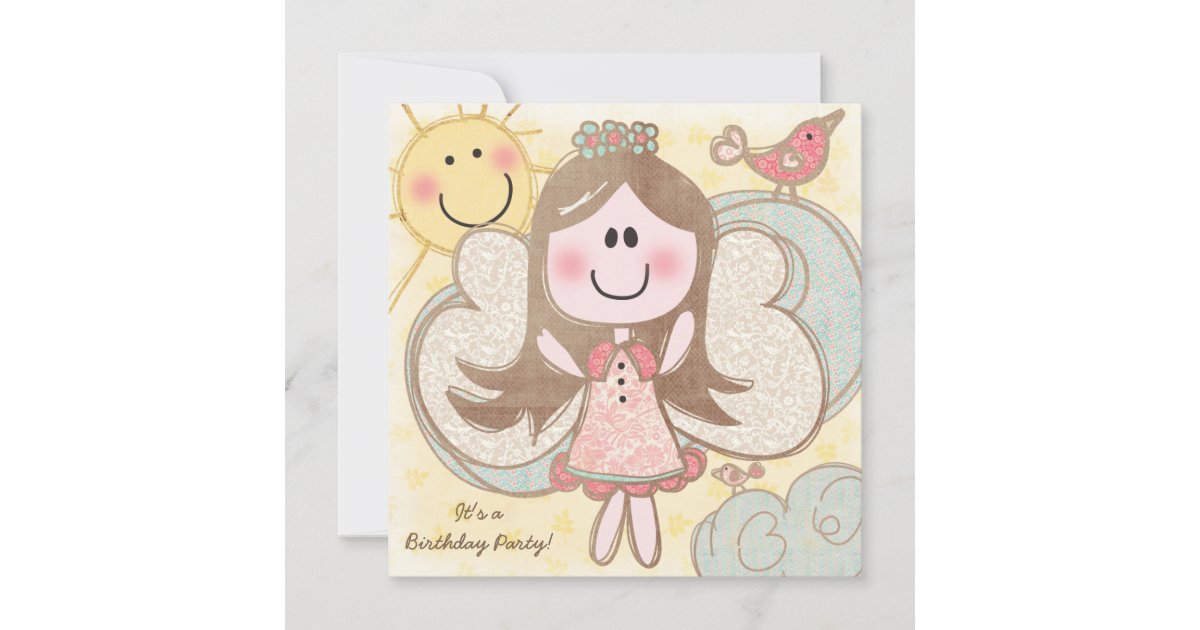 Little Angel Customized Birthday Invitations | Zazzle