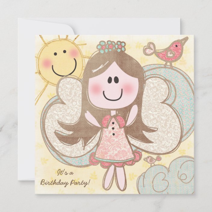 Little Angel Customized Birthday Invitations | Zazzle.com