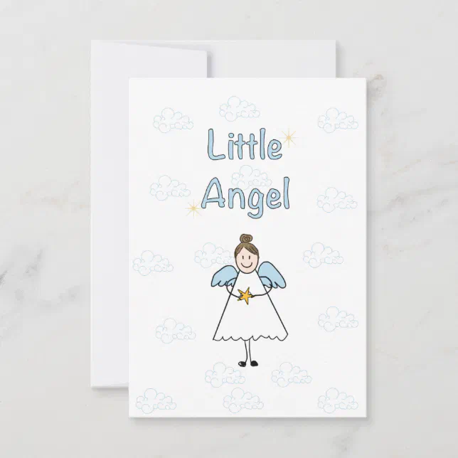 Little angel thank you card | Zazzle