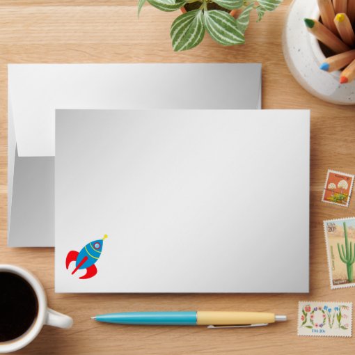 Little Astronaut in Outer Space Birthday Envelope | Zazzle