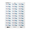 Little Aviator Airplane Baby Shower Address Label | Zazzle