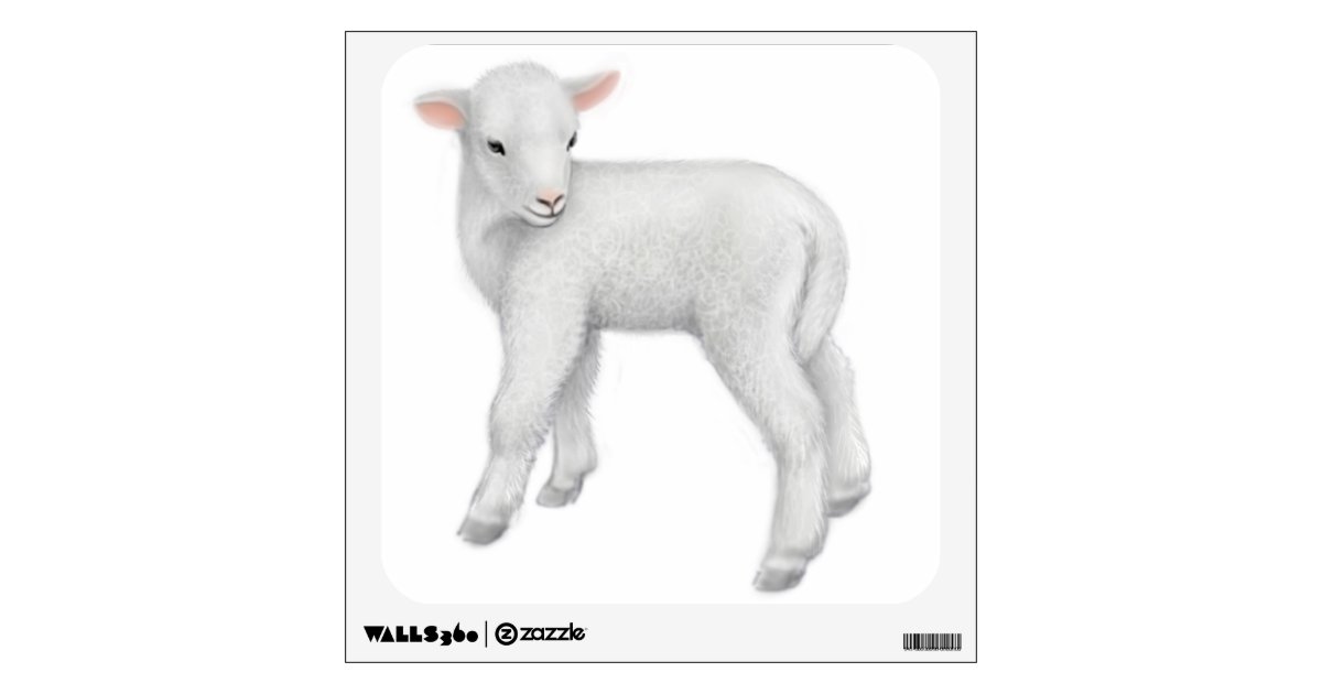 Little Baby Lamb Wall Decal | Zazzle