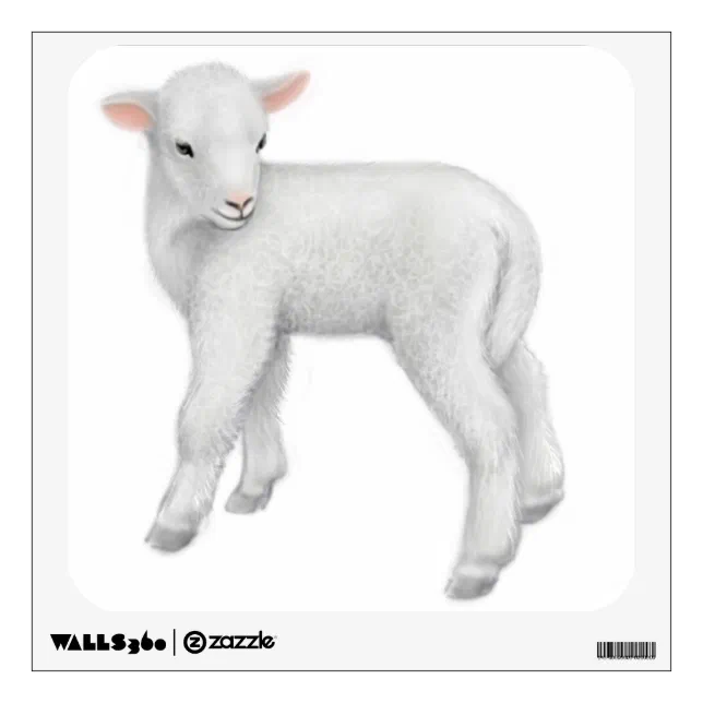 Little Baby Lamb Wall Decal | Zazzle