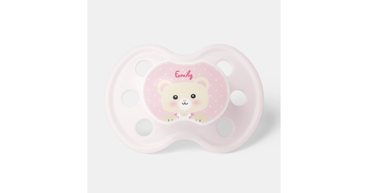 Little Bear Baby Girl's Pacifier | Zazzle
