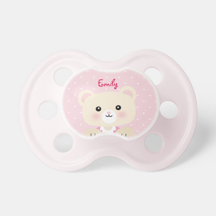 Little Bear Baby Girl's Pacifier | Zazzle